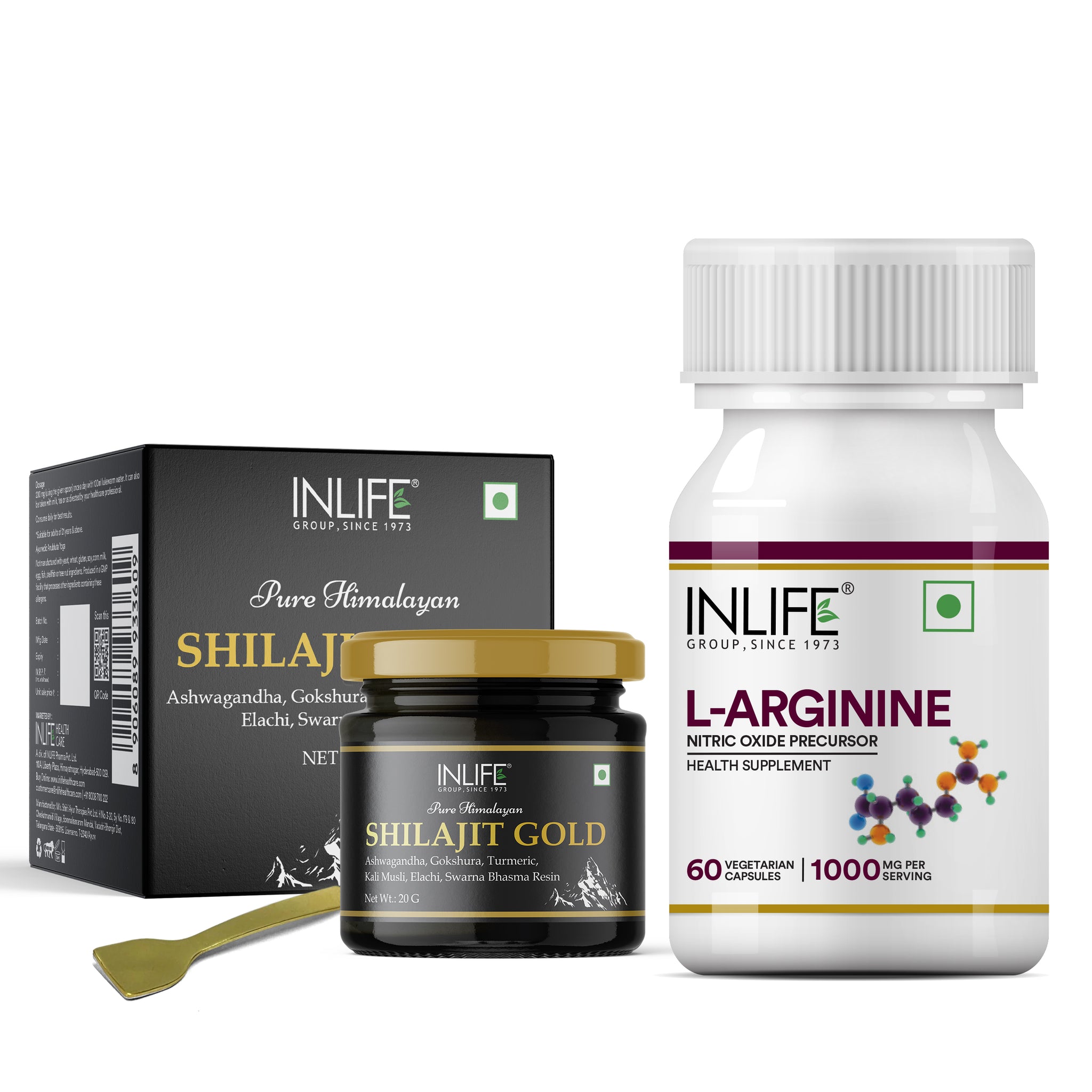Inlife Vitality Health Combo with Himalayan-Sourced Shilajit Resin and ...